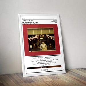 The Doors Poster | Morrison Hotel Poster | Rock Music Poster | Album ...