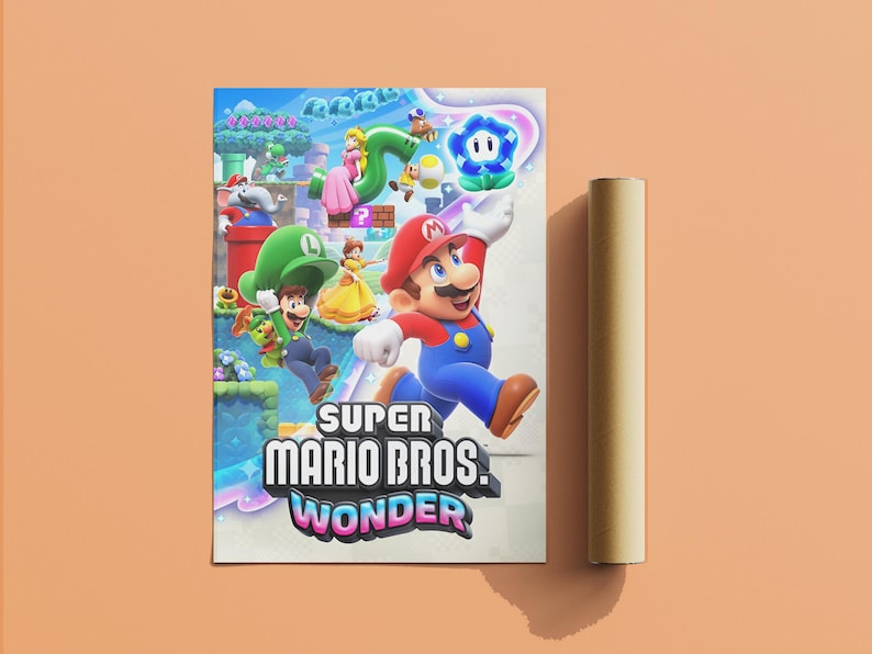 Super Mario Bros. Wonder Poster Super Mario Bros. Video Game Poster ...