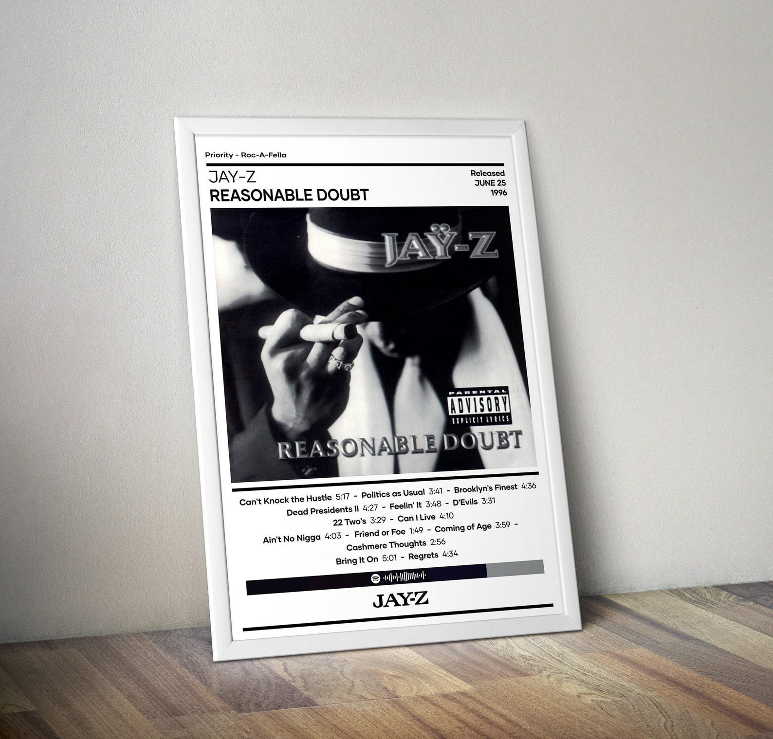 Jay-z Poster | Reasonable Doubt Poster | Music Poster | Album Cover ...
