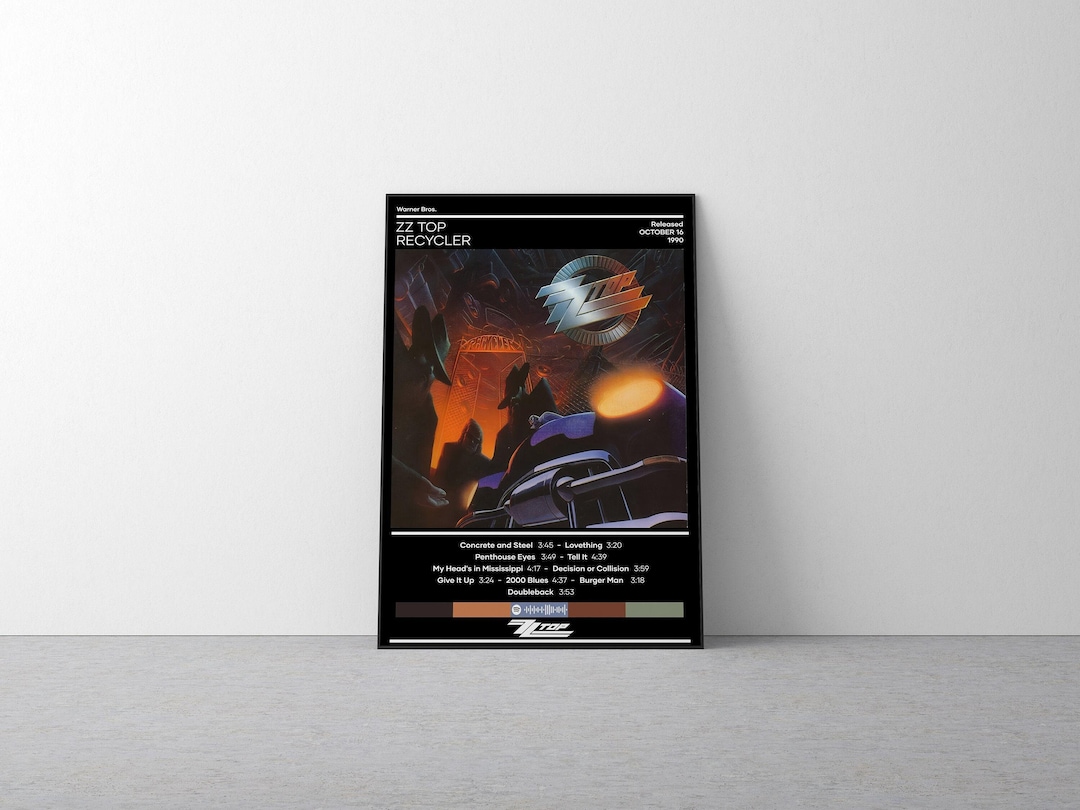 ZZ Top Poster | Recycler Poster | Metal Music Poster | Album Cover ...