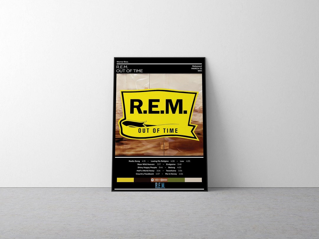 R.E.M. Poster | Out of Time Poster | Rock Music Poster | Album Cover ...