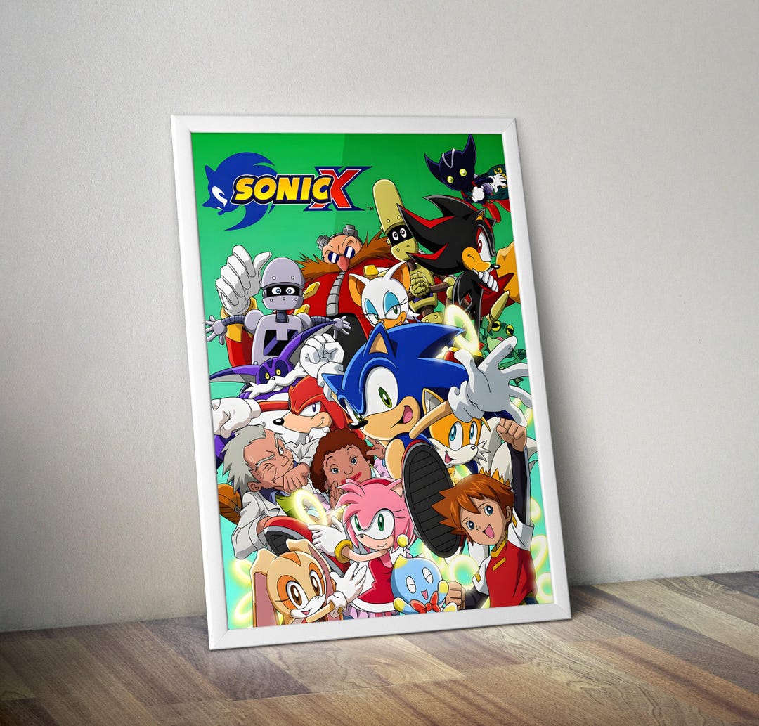 Sonic X Poster Sonic The Hedgedog Video Game Poster Gaming Poster