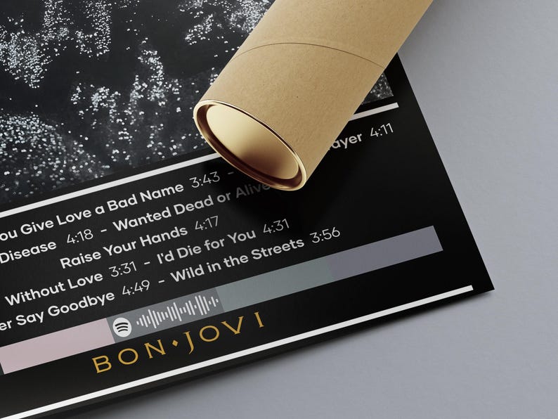 Bon Jovi Poster | Slippery When Wet Poster | Rock Music Poster | Album ...