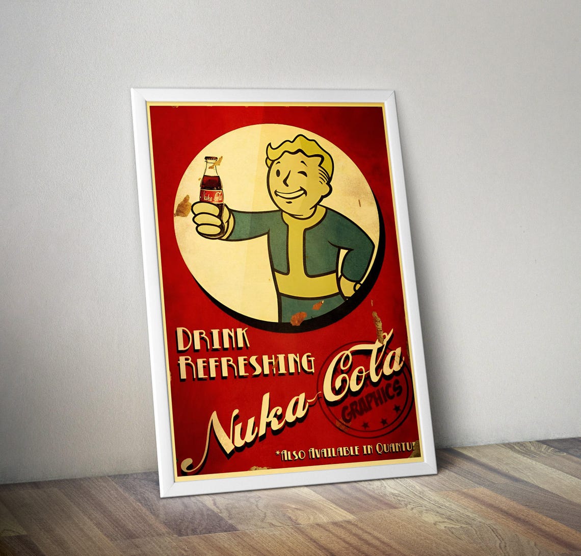 Fallout Poster Nuka Cola Video Game Poster Gaming Poster Game