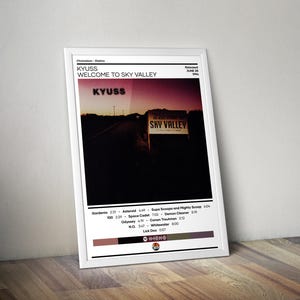 Kyuss Poster | Welcome to Sky Valley Poster | Rock Music Poster | Album ...
