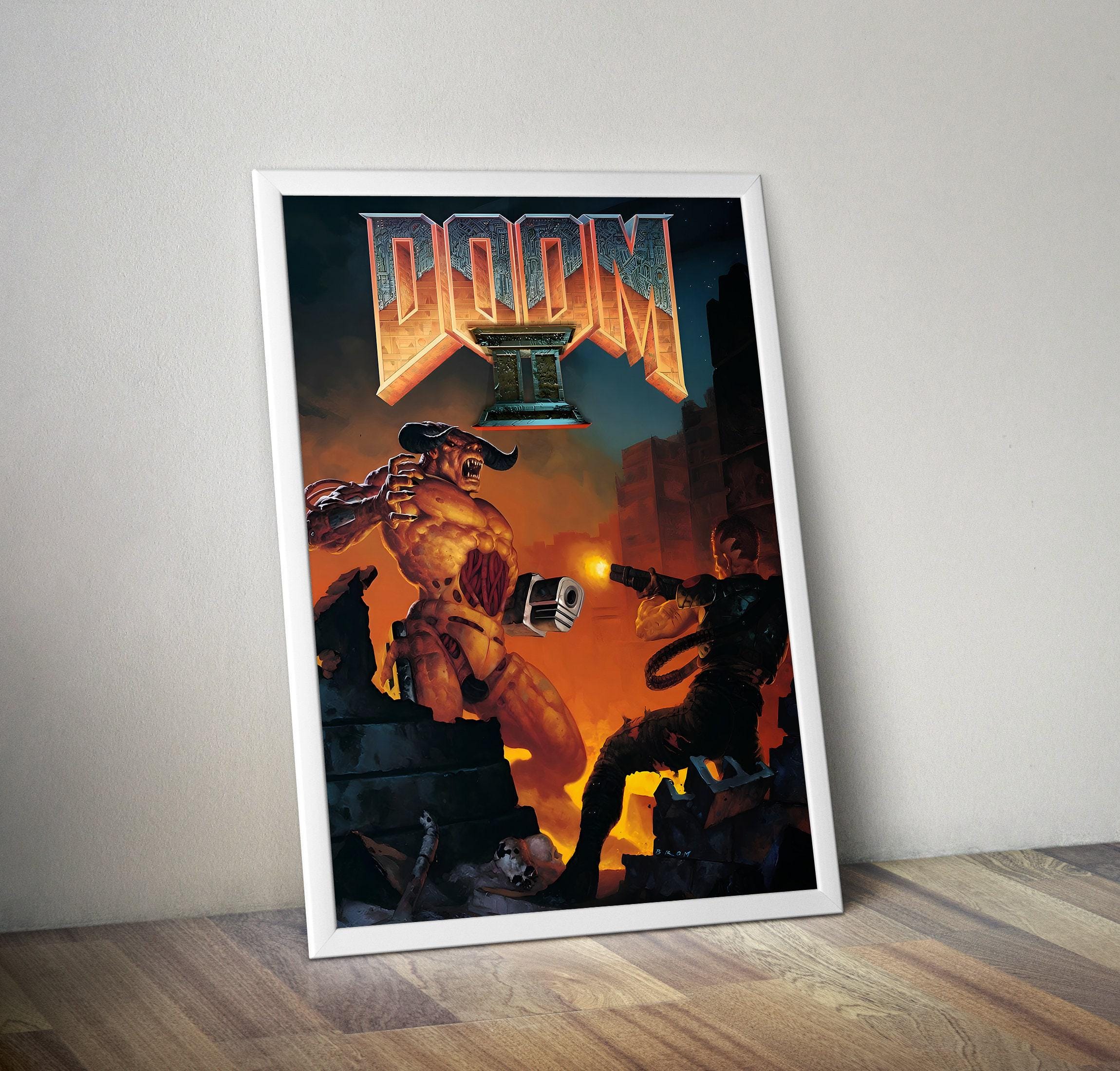 Doom 2 Poster Doom Video Game Poster Gaming Poster Game Poster Gamer ...
