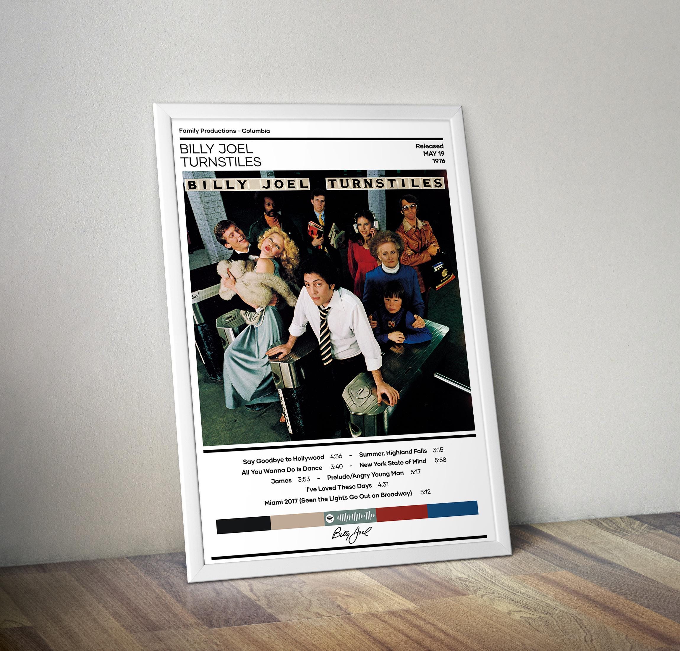 Billy Joel Poster | Turnstiles Poster | Rock Music Poster | Album Cover ...