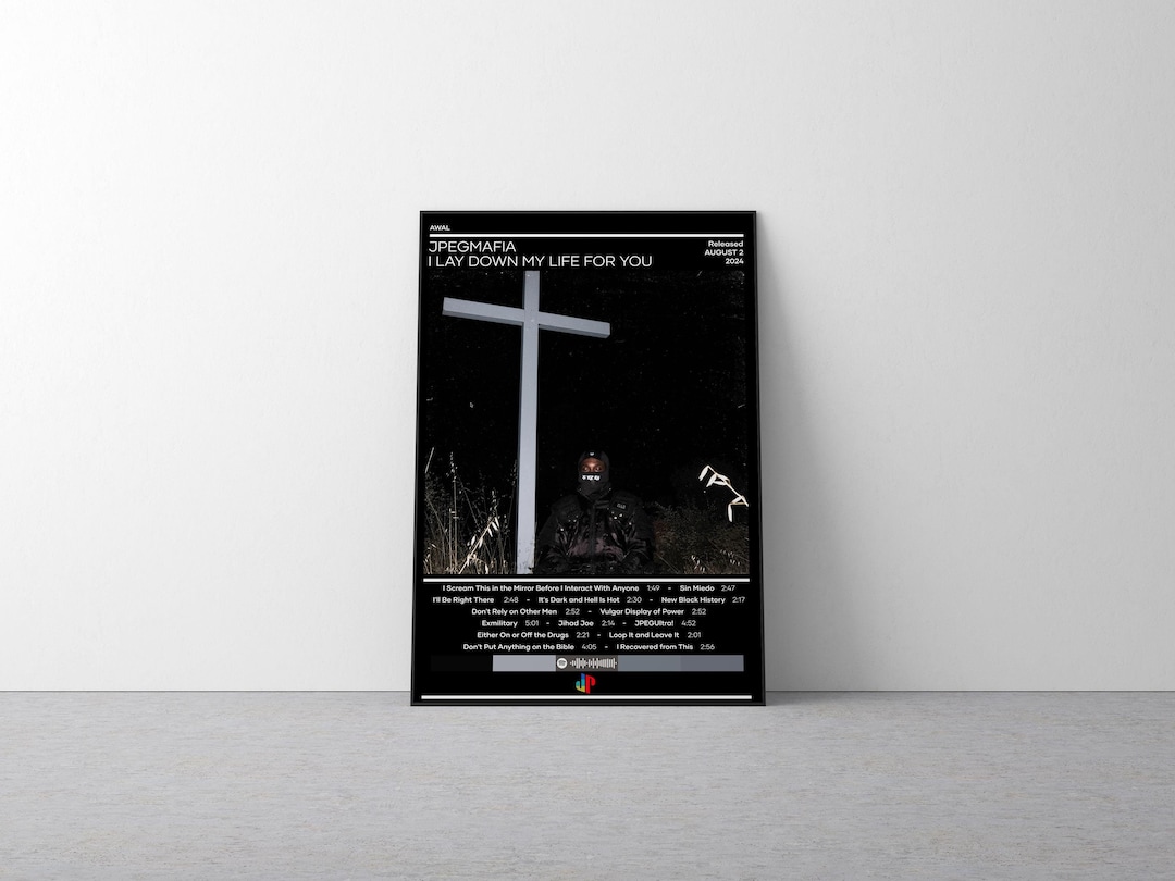 Jpegmafia Poster | I Lay Down My Life for You Poster | Rock Music ...