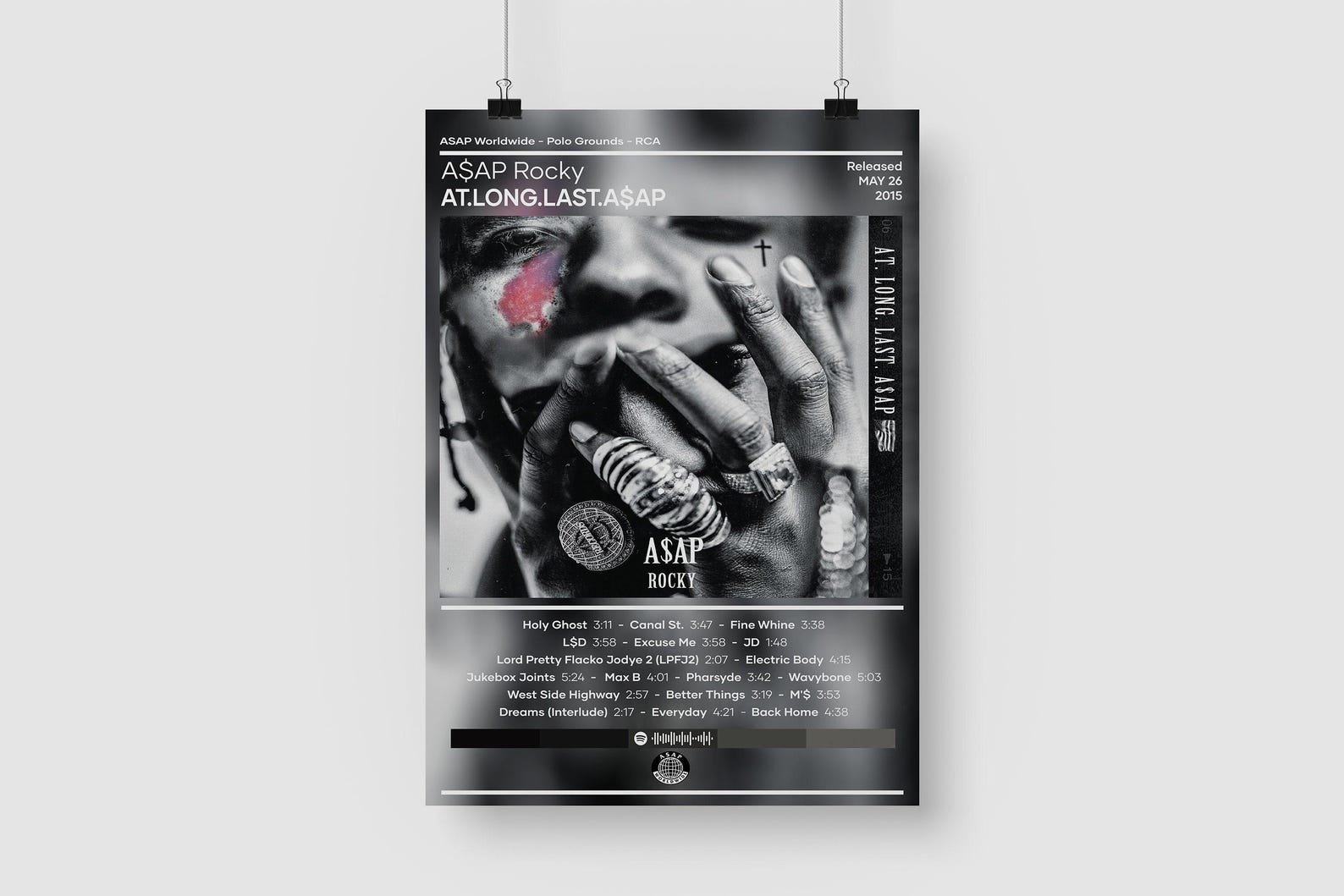 ASAP Rocky Poster | At. Long. Last. ASAP Poster | Music Poster | Album ...