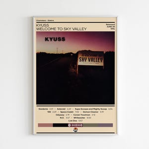 Kyuss Poster | Welcome to Sky Valley Poster | Rock Music Poster | Album ...