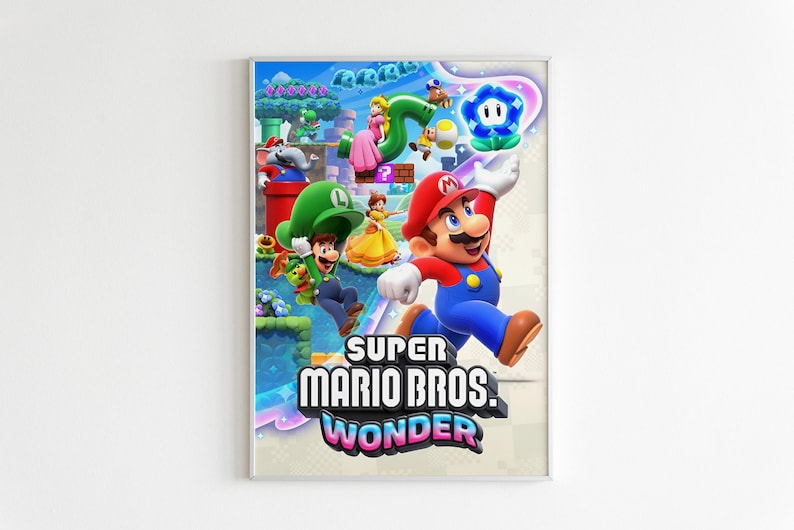 Super Mario Bros. Wonder Poster Super Mario Bros. Video Game Poster ...