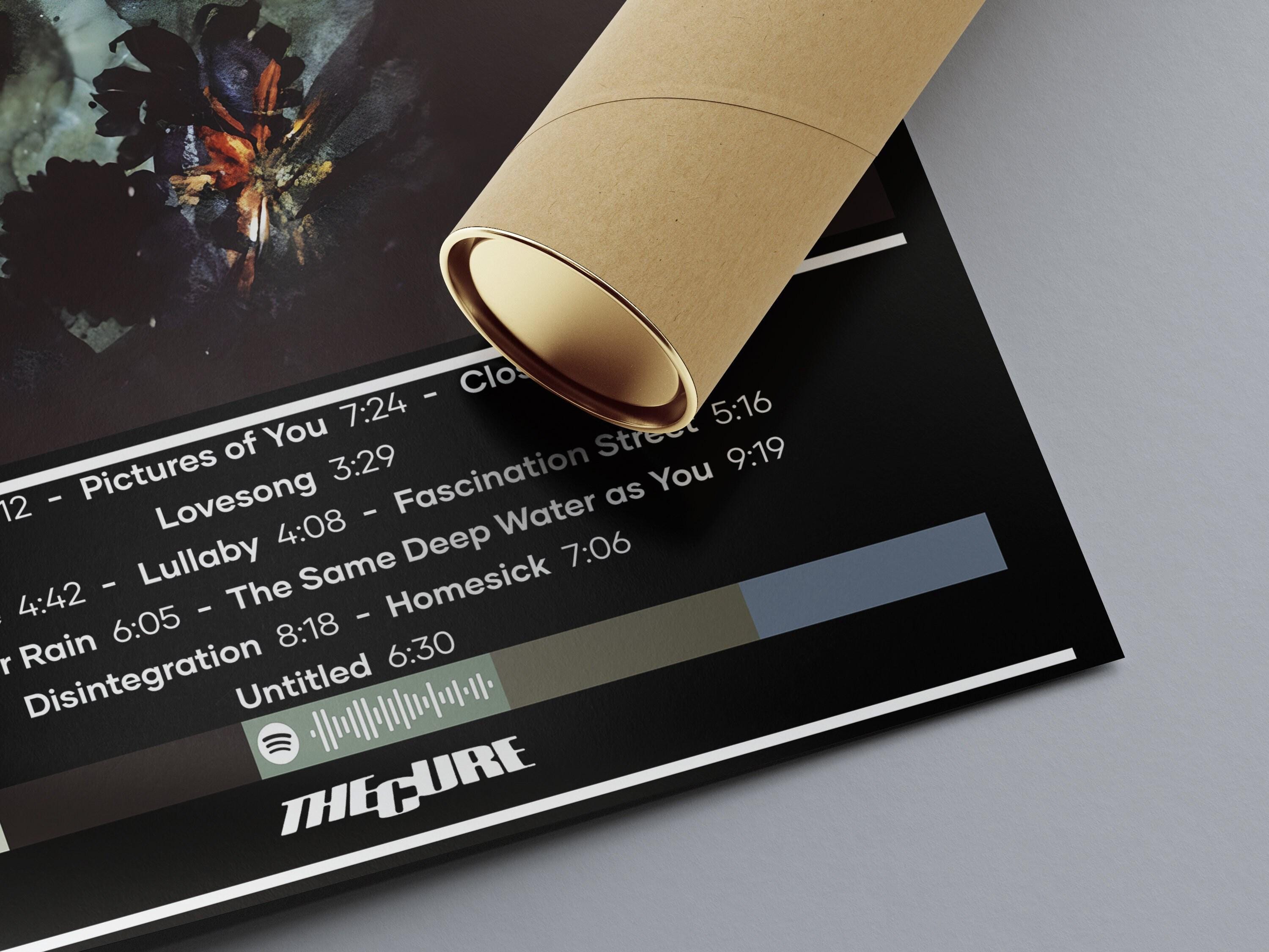 The Cure Poster | Disintegration Poster | Rock Music Poster | Album ...