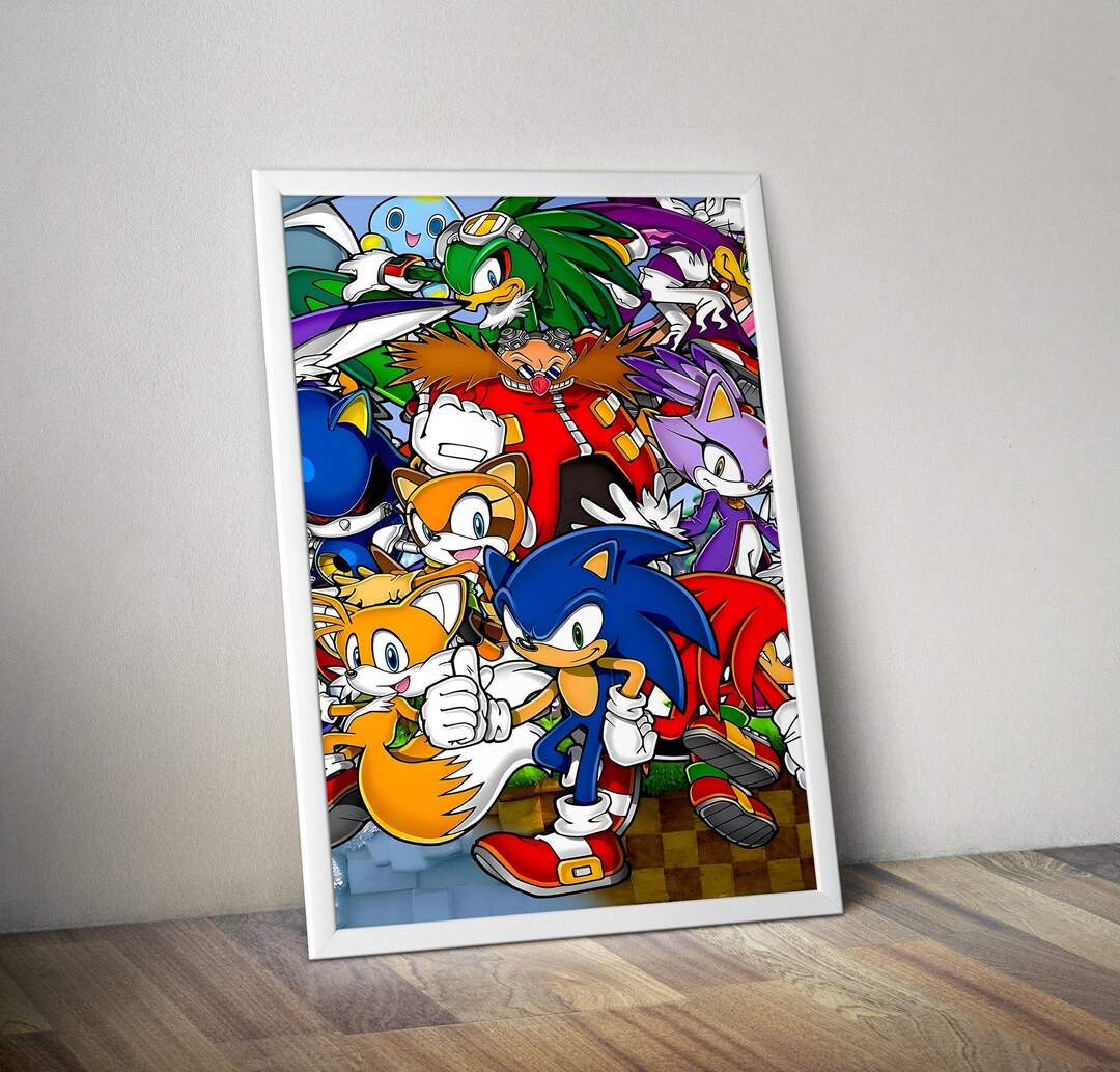 Sonic Poster | Sonic the Hedgedog Video Game Poster | Gaming Poster ...
