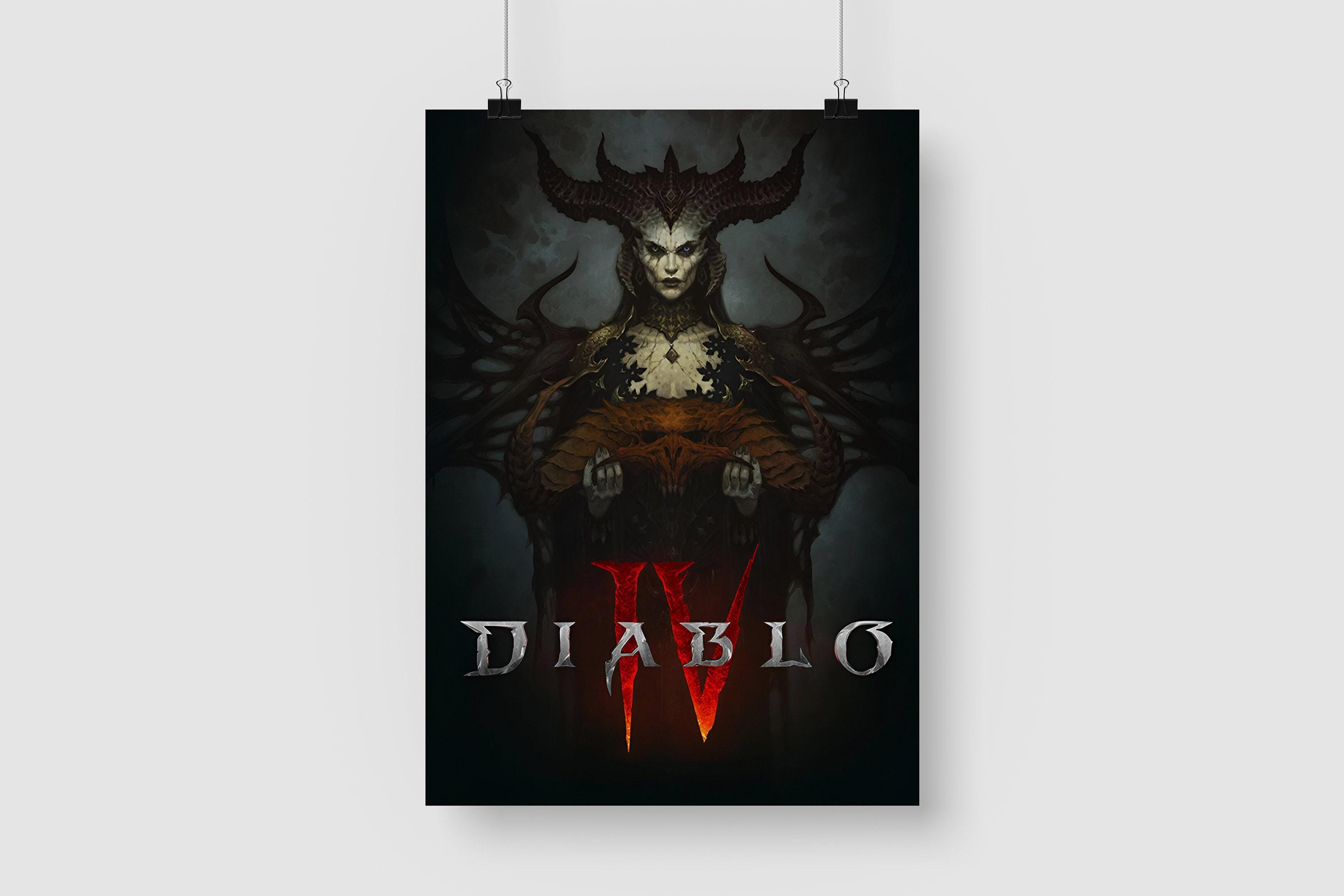 Diablo IV Poster Diablo 4 Video Game Poster Gaming Poster Game Poster ...