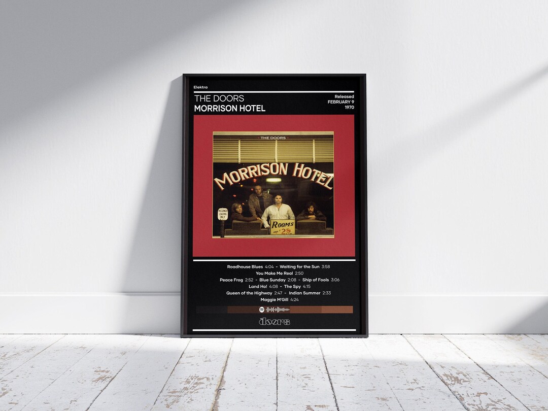 The Doors Poster | Morrison Hotel Poster | Rock Music Poster | Album ...
