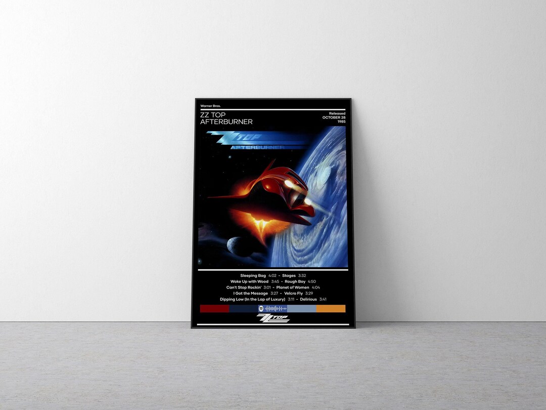 ZZ Top Poster | Afterburner Poster | Metal Music Poster | Album Cover ...