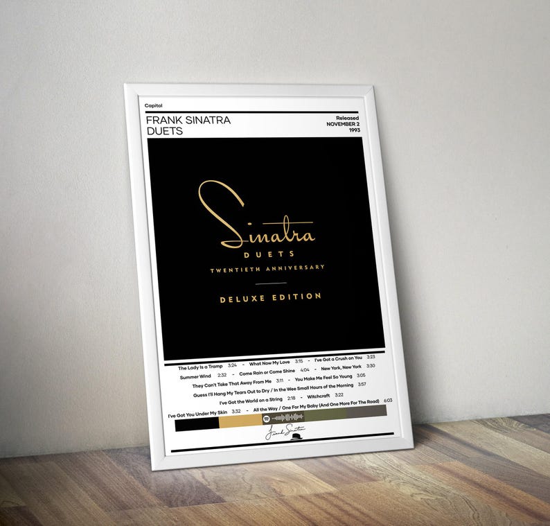 Frank Sinatra Poster | Duets Poster | Jazz Music Poster | Album Cover ...