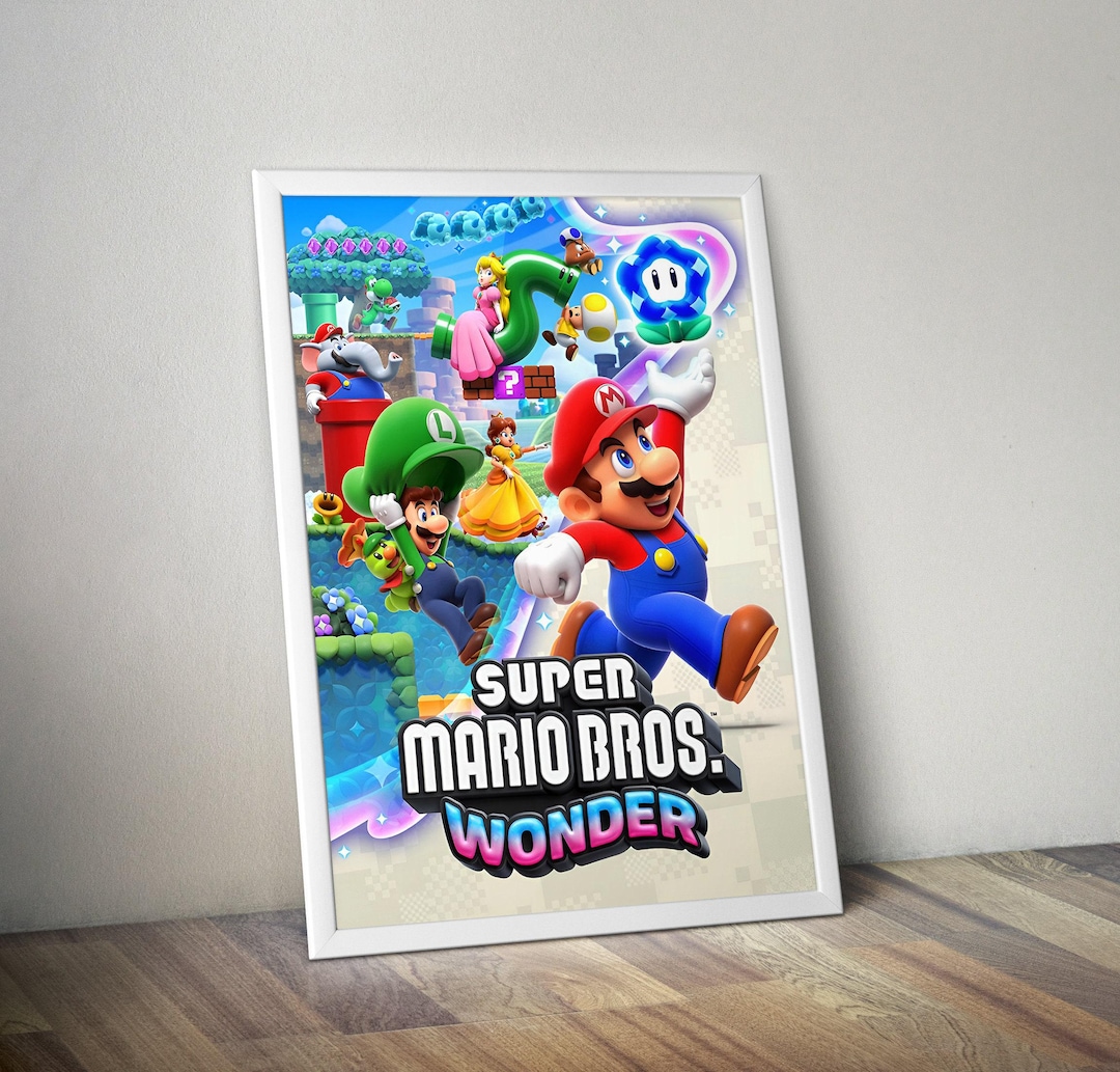 Super Mario Bros. Wonder Poster | Super Mario Bros. Video Game Poster ...