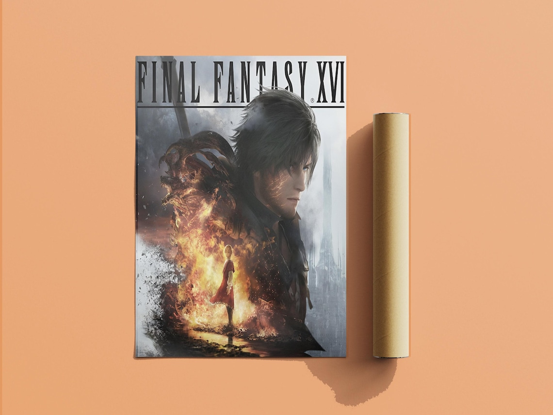 Final Fantasy XVI Poster | Final Fantasy 16 Video Game Poster | Gaming ...