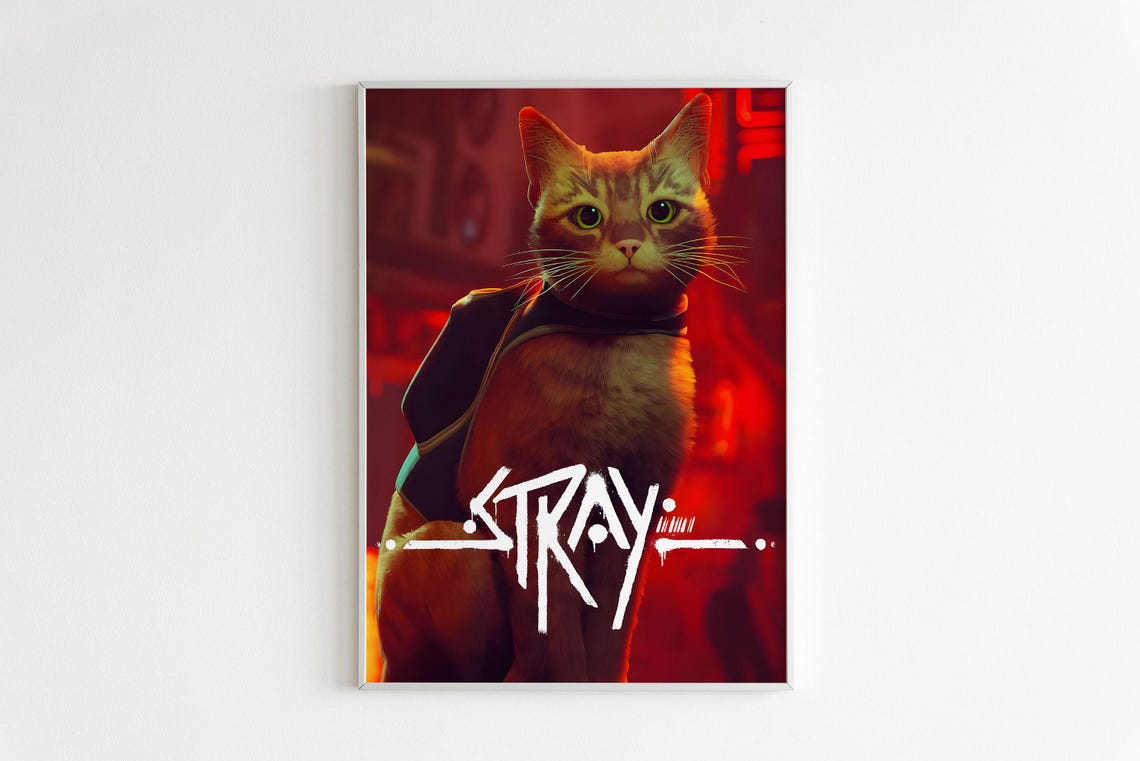 Stray Poster | Stray Video Game Poster | Gaming Poster | Game Poster ...