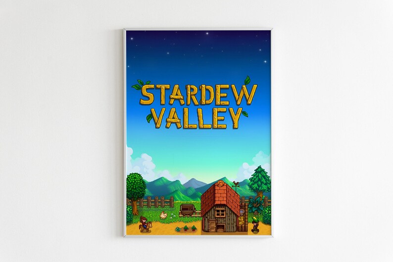 Stardew Valley Poster Stardew Valley Video Game Poster Gaming Poster ...