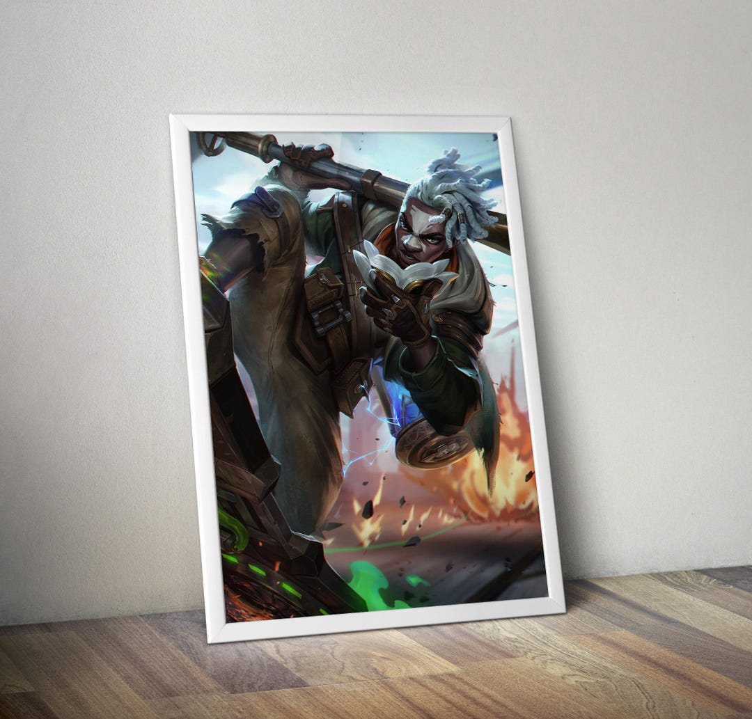 Firelight Ekko Poster | Ekko Arcane Video Game Poster | Gaming Poster ...