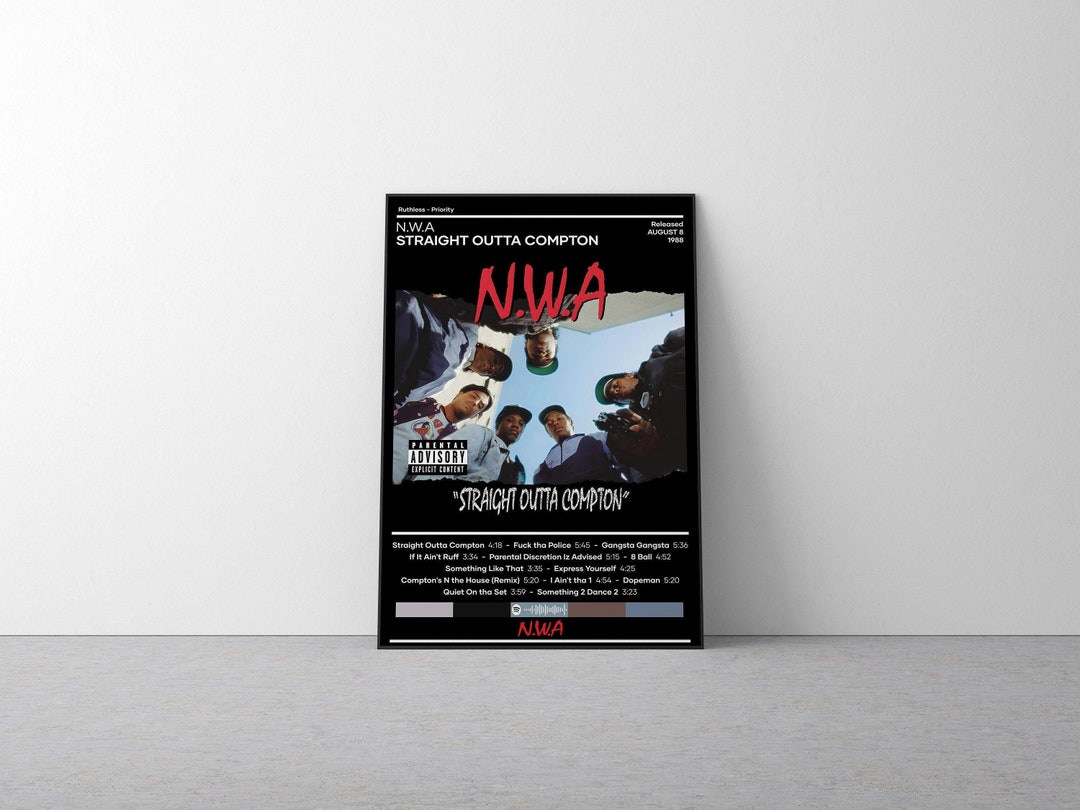 N.W.A Poster | Straight Outta Compton Poster | Music Poster | Album ...