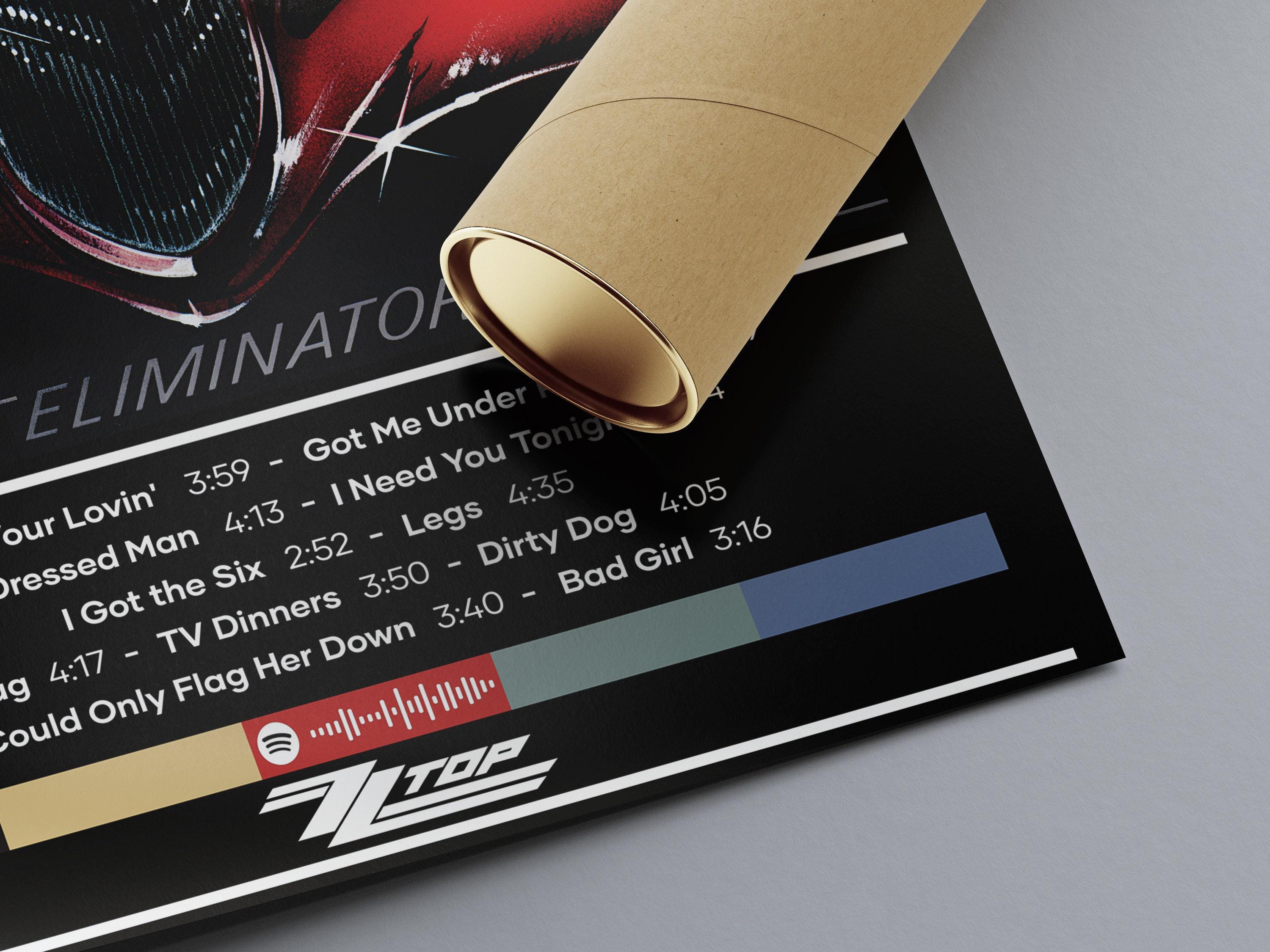 ZZ Top Poster | Eliminator Poster | Metal Music Poster | Album Cover ...