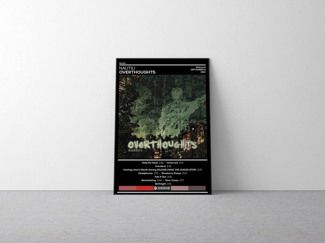 Nautili Poster | Overthoughts Poster | Music Poster | Album Cover Poster | Music Poster Gift ...