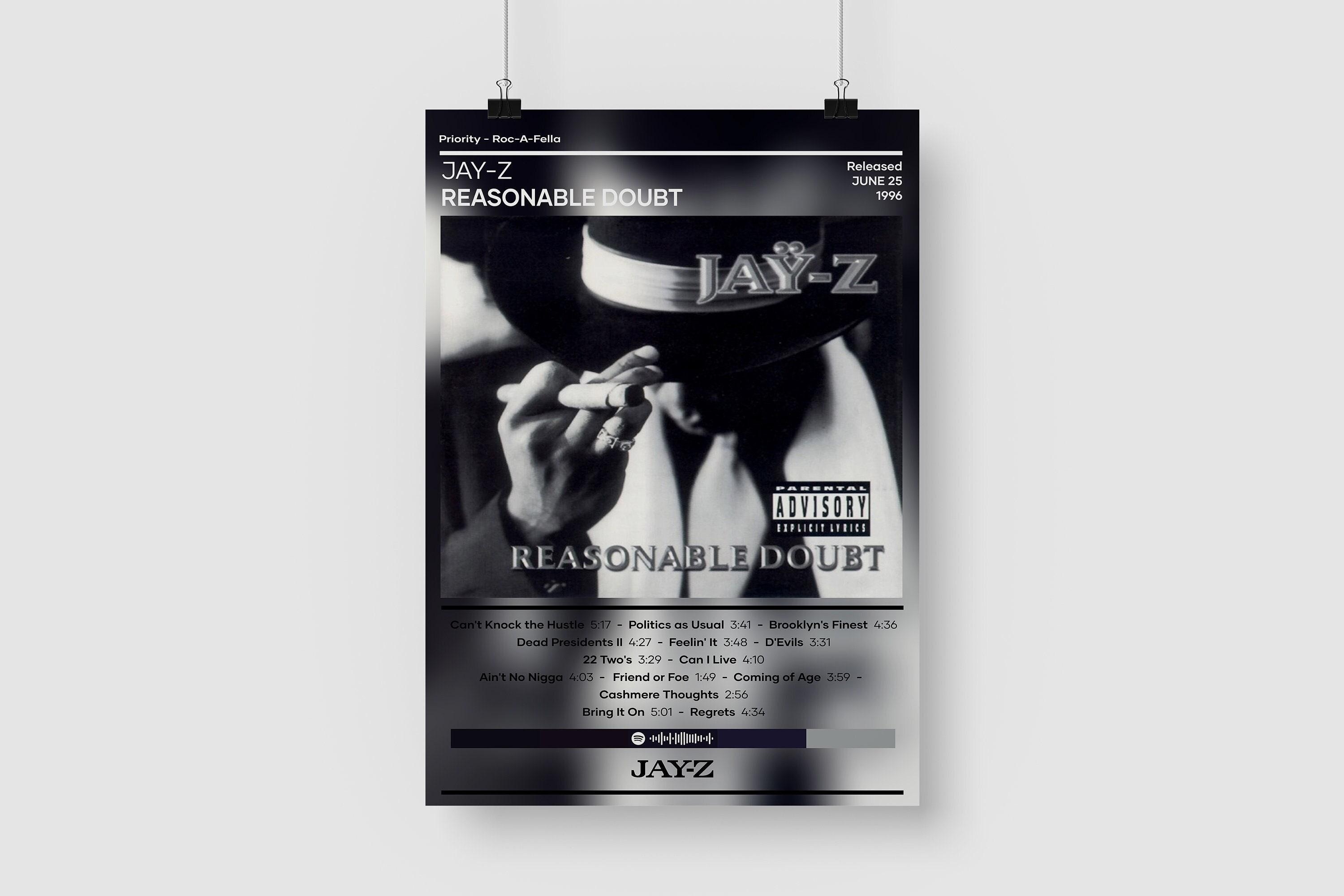 Jay-z Poster | Reasonable Doubt Poster | Music Poster | Album Cover ...