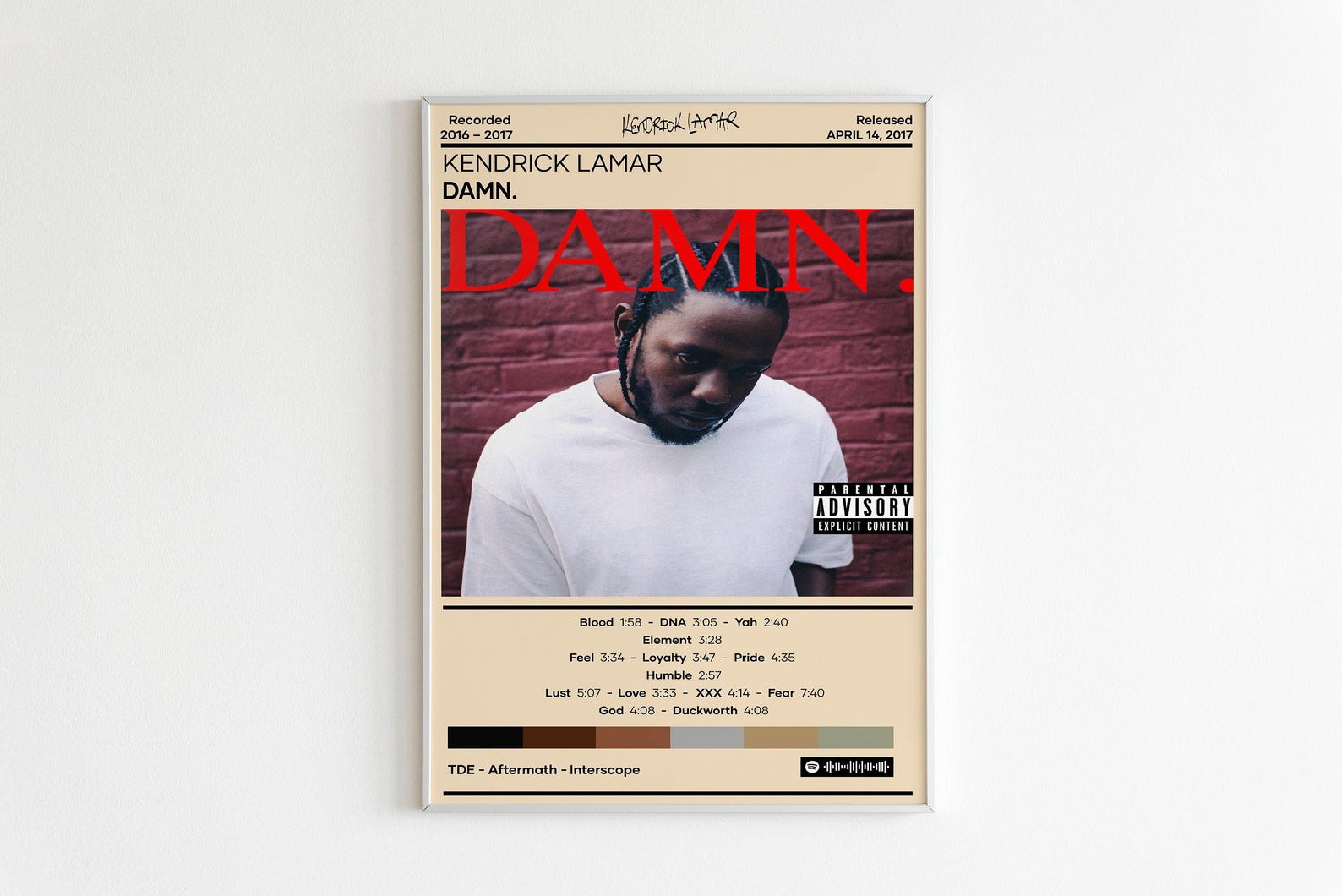 Kendrick Lamar Poster | Damn Poster | Music Poster | Album Cover Poster ...