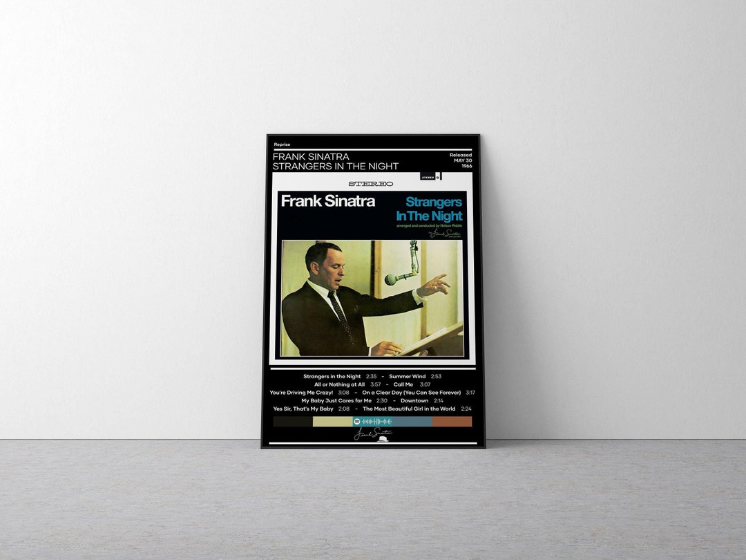 Frank Sinatra Poster | Strangers in the Night Poster | Jazz Music ...