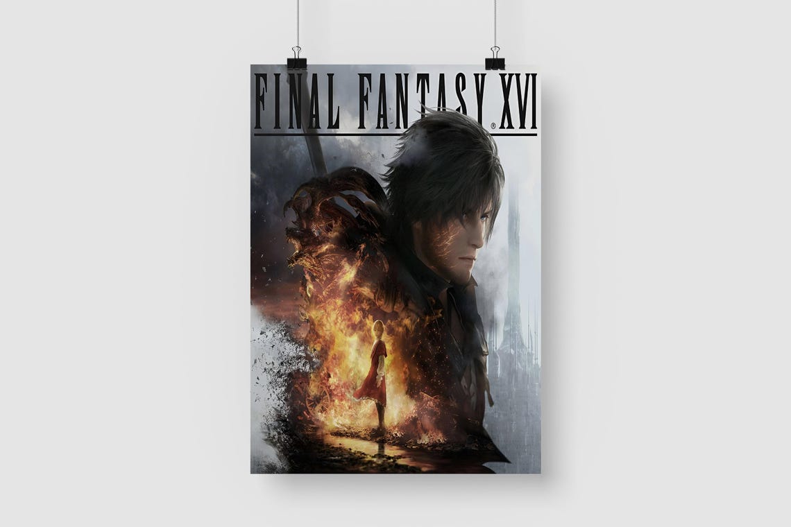 Final Fantasy XVI Poster | Final Fantasy 16 Video Game Poster | Gaming ...