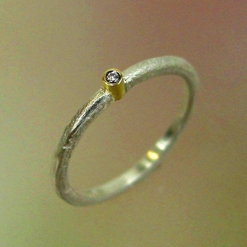 Diamond Ring Diamond Solitare Rustic Engagement Ring - Etsy