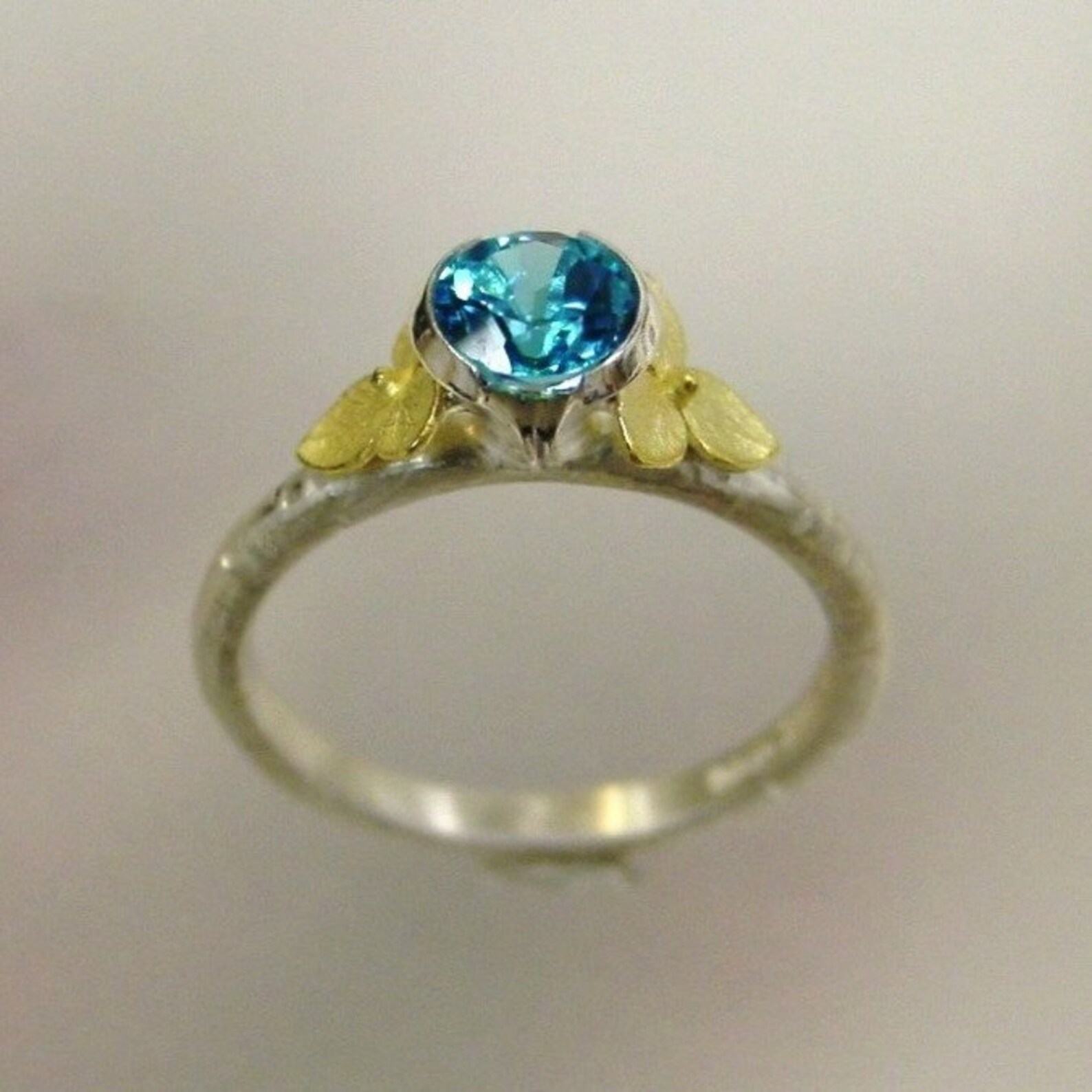 Blue Topaz Ring December Birthstone Stacking Ring Gemstone - Etsy