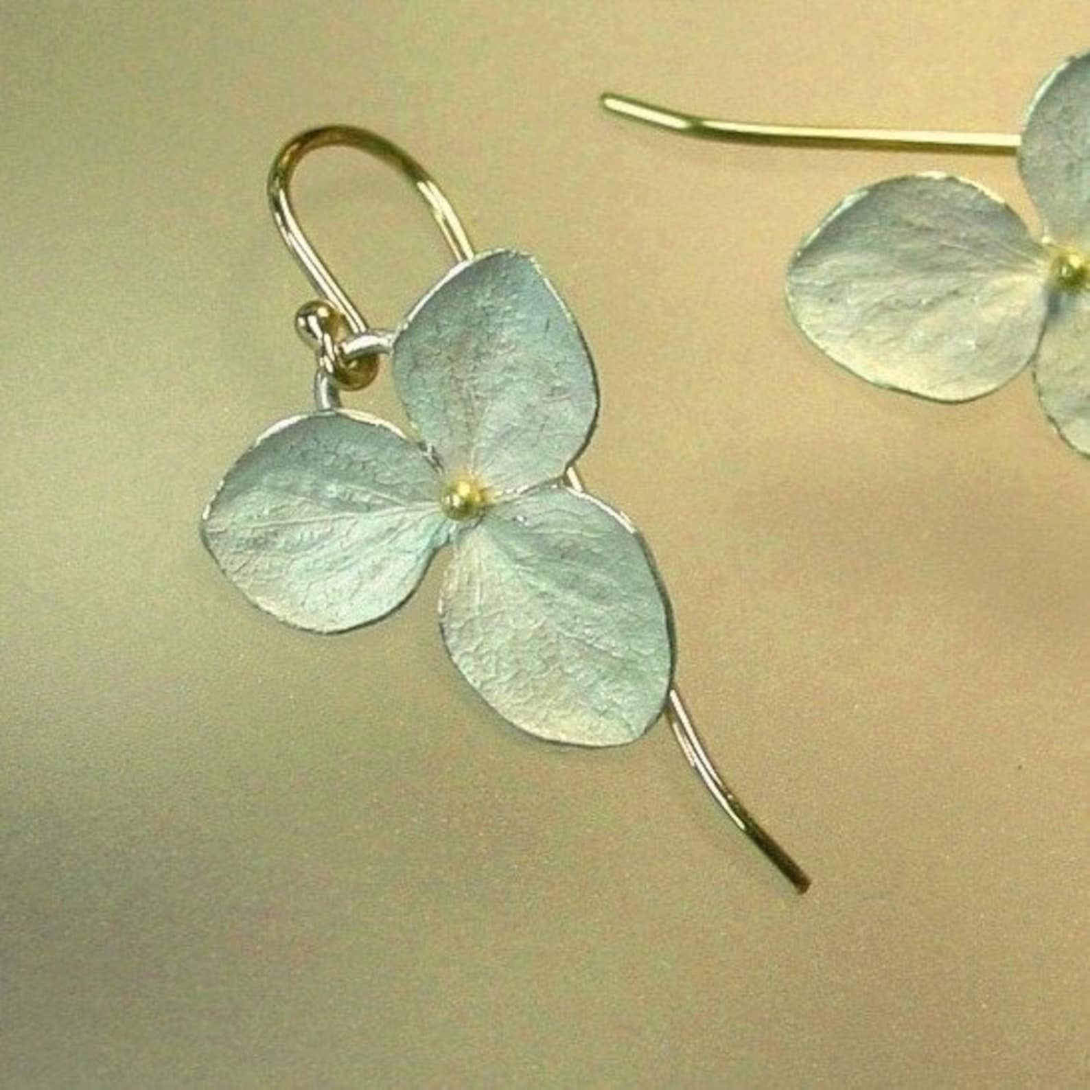 Drop Earrings Hydrangea Earrings Flower Earrings Sterling - Etsy