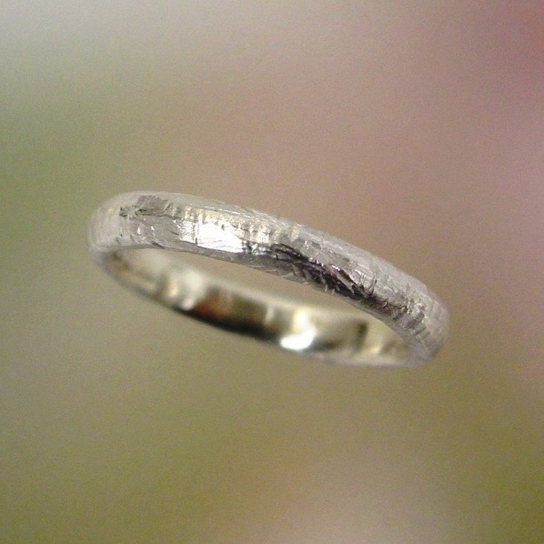 Rustic Silver Wedding Band Mens Wedding Ring Unique Ring - Etsy