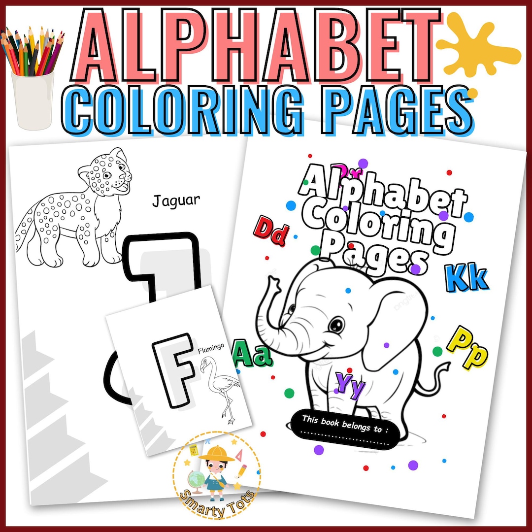 Alphabet Animal Coloring Pages | Fun & Educational Activity for Kids - Etsy