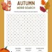 Autumn Words Puzzle Worksheet for Kindergarten | Fun Fall Vocabulary ...