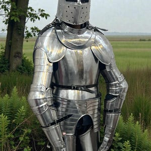 Medieval Gothic Full Plate Armor Suit: Full Body Steel Knight Costume ...