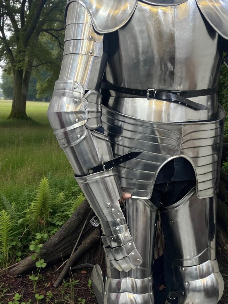 Medieval Gothic Full Plate Armor Suit: Full Body Steel Knight Costume ...