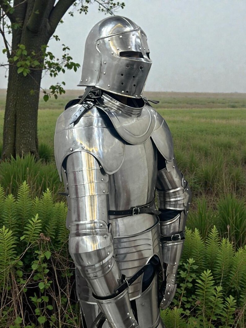 Medieval Gothic Full Plate Armor Suit: Full Body Steel Knight Costume ...