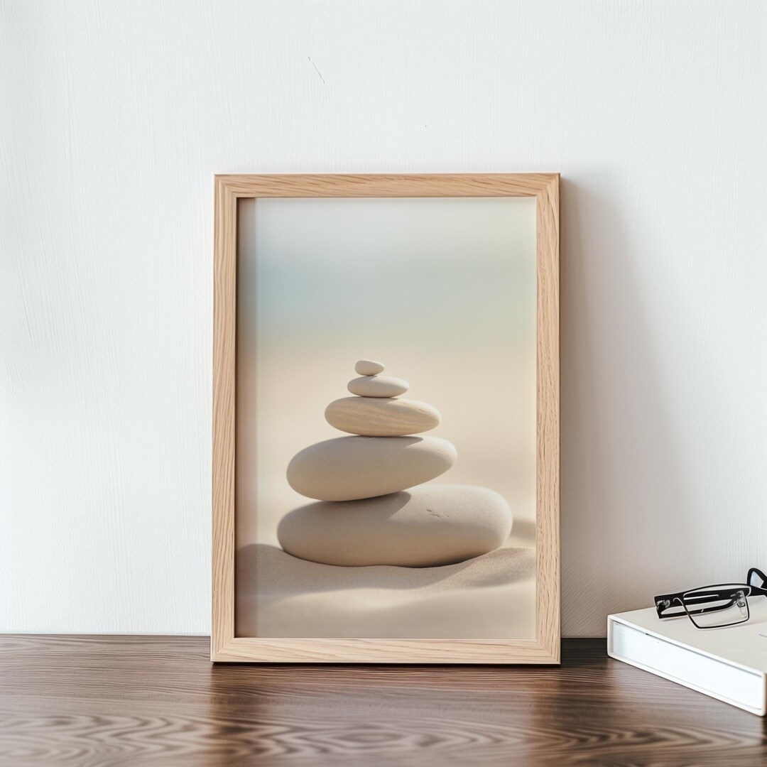 Stacked Rocks Art Print, Digital Print, Nature Art Prints, Home and ...