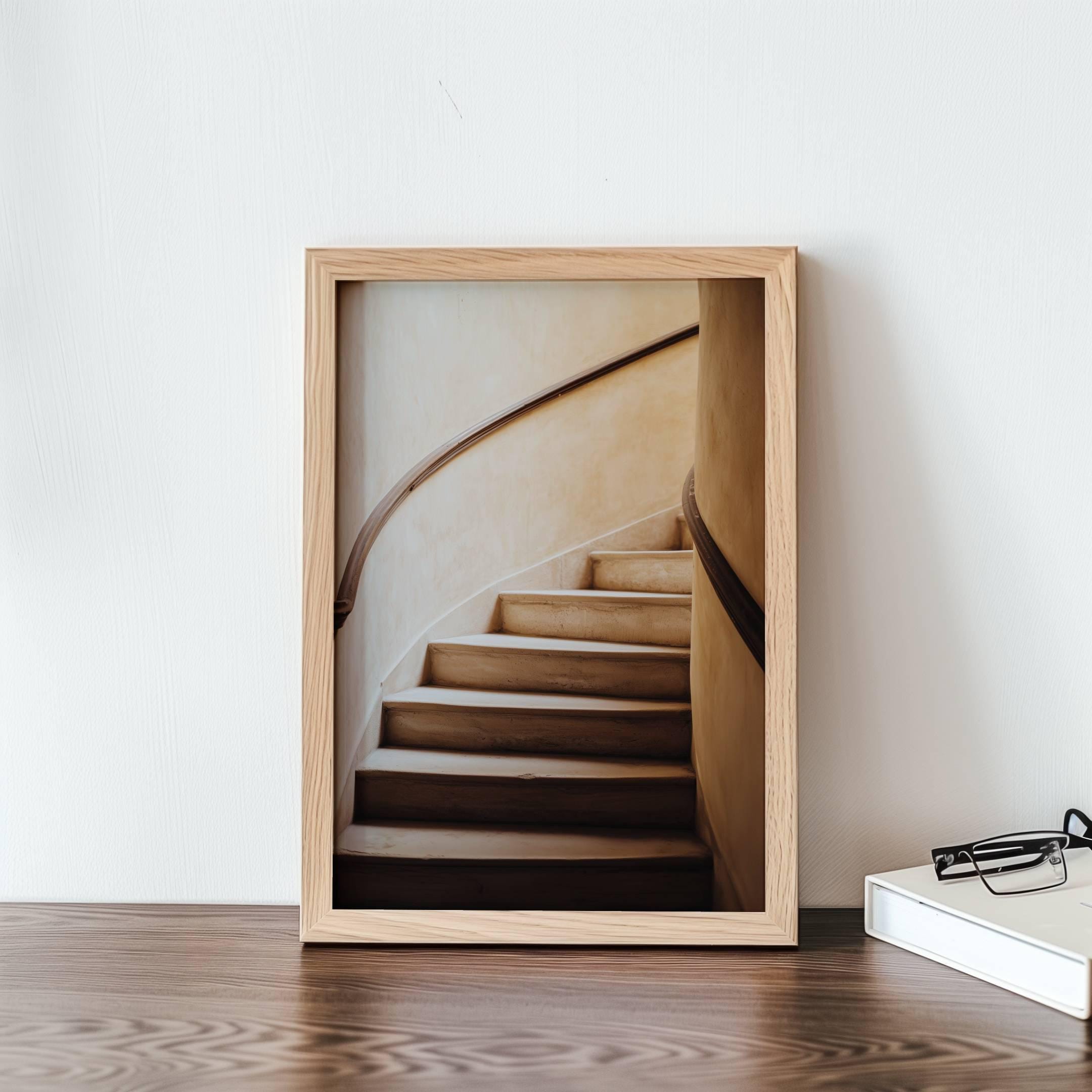 Winding Staircase Art Print, Digital Print, Minimalist Art Prints, Home ...