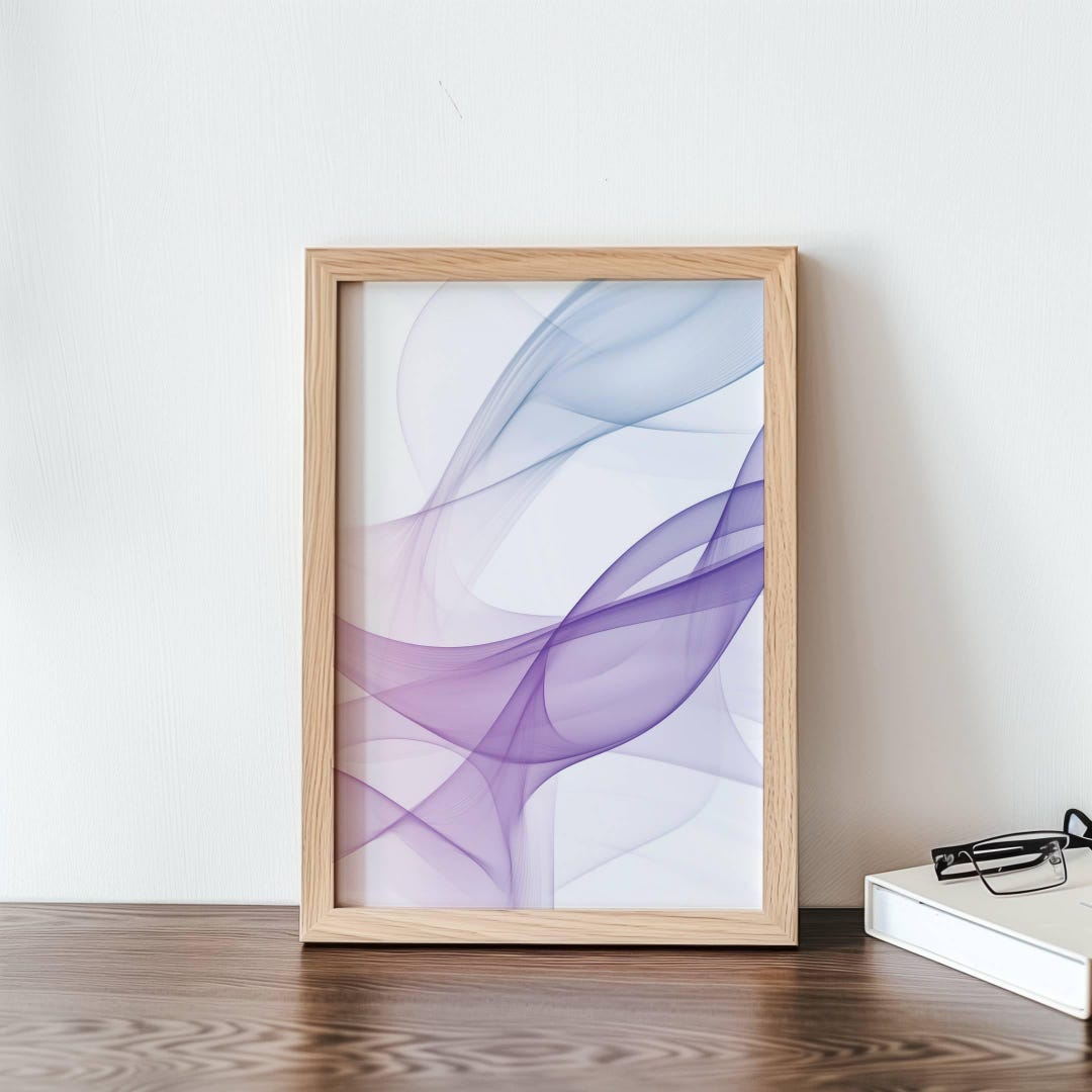 Abstract Blue & Purple Art Print, Digital Print, Minimalist Art Prints ...