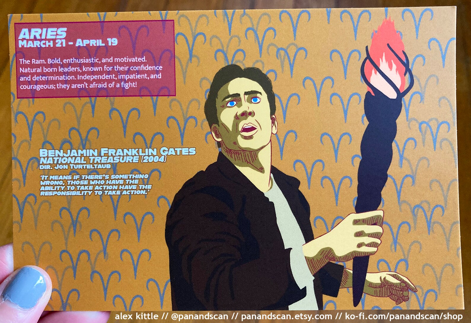 Nicolas Cage Zodiac Postcard Set/12 - Etsy