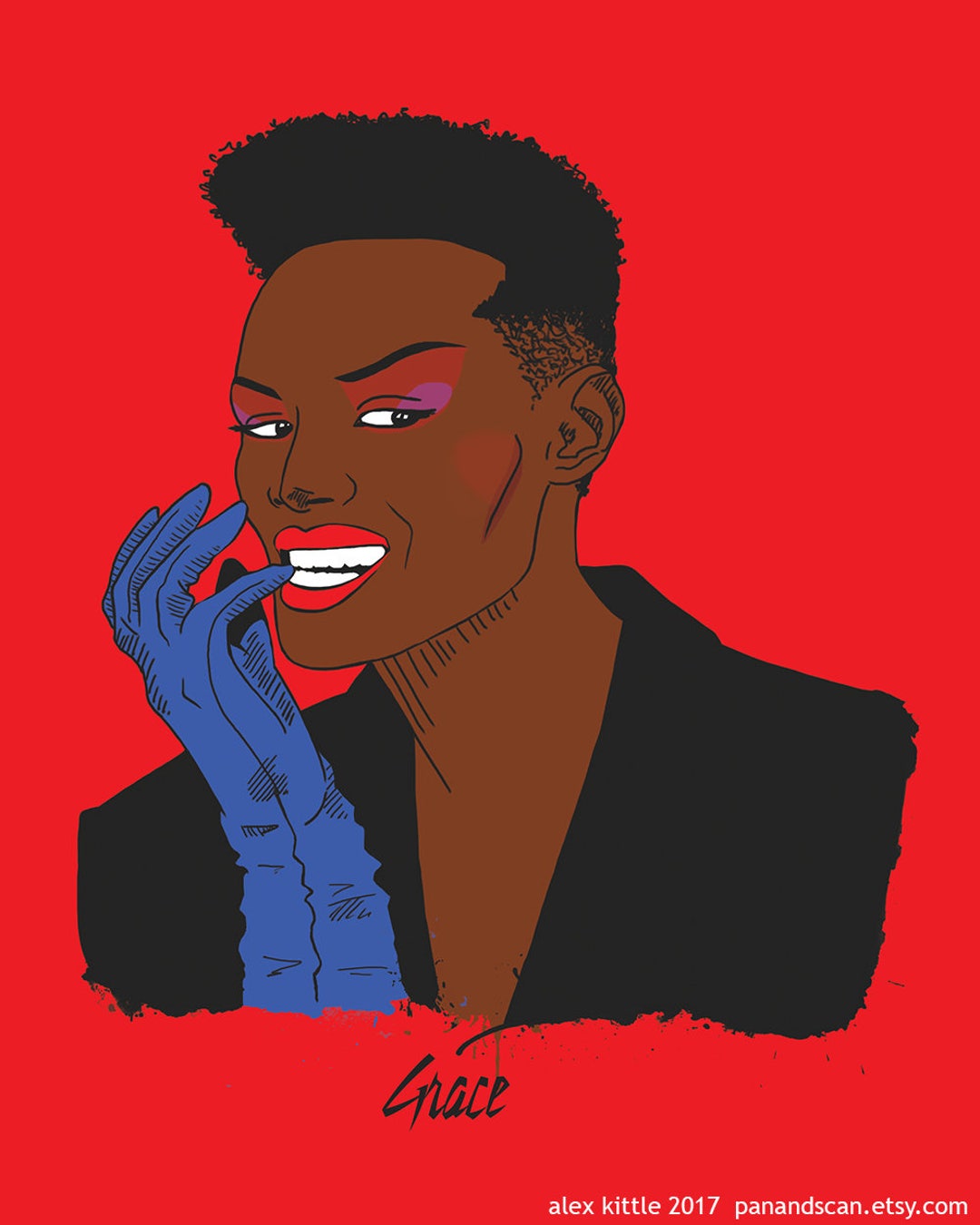 Grace Jones Portrait Print - Etsy