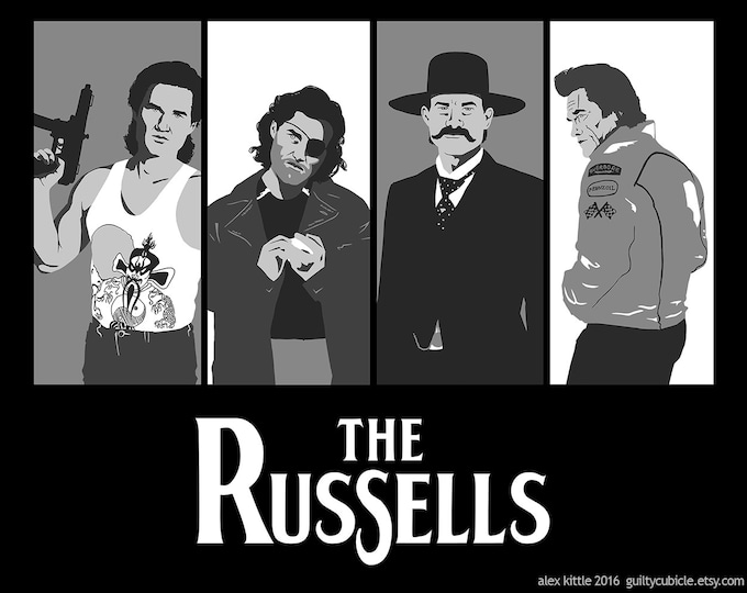 Kurt Russell Illustration the Russells | Etsy