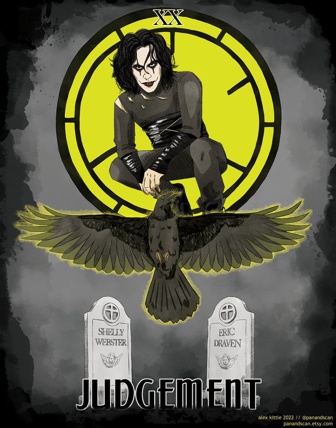 THE CROW "judgement" Tarot Print - Etsy