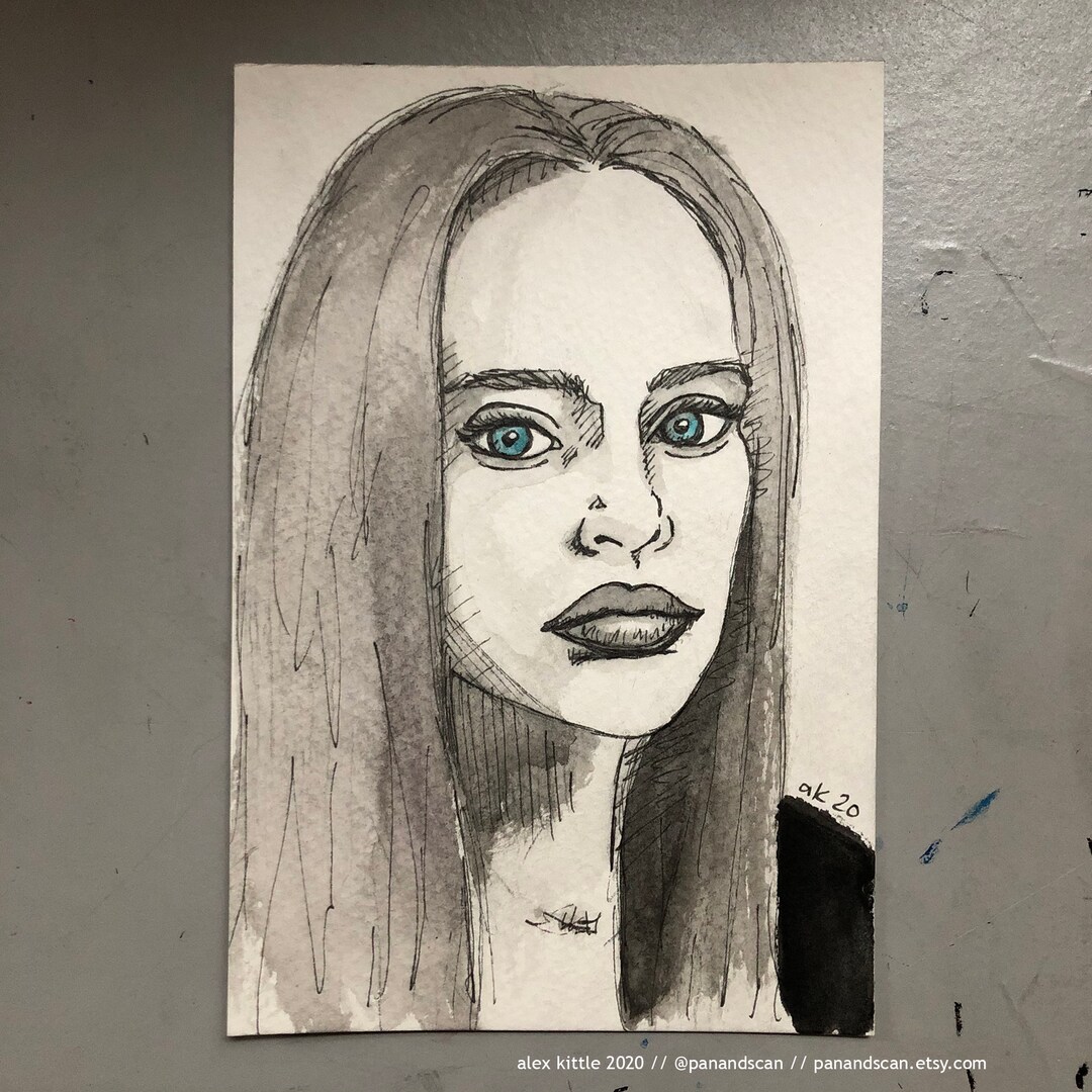 Fiona Apple Mini Ink Drawing - Etsy